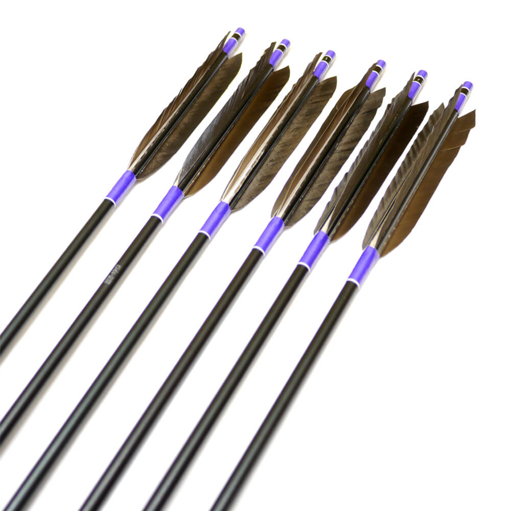 Custom arrows made from turkey feathers - Kyudo